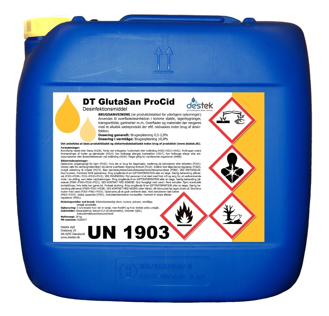 DT GlutaSan ProCid - Stalddesinfektion - Destek ApS